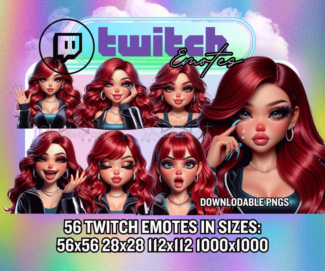 Redhead Twitch Emotes, Red Hair Discord Emojis (digital Download) - Etsy