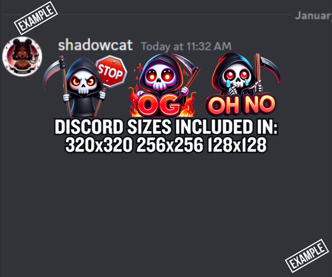 Discord Emotes / 18 Reaper Discord Emotes / Halloween Emotes / Spooky ...