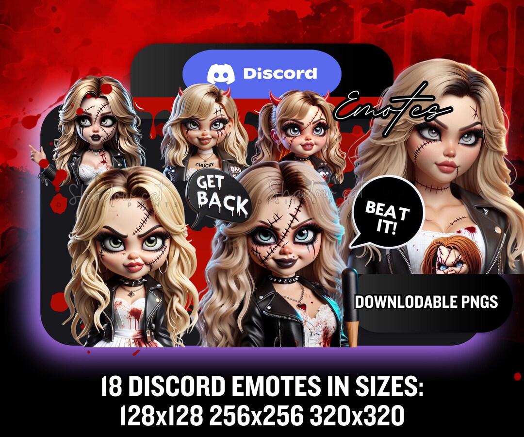 Discord Emotes / 18 Blonde Girl Discord Emotes / Tiffany Valentine ...