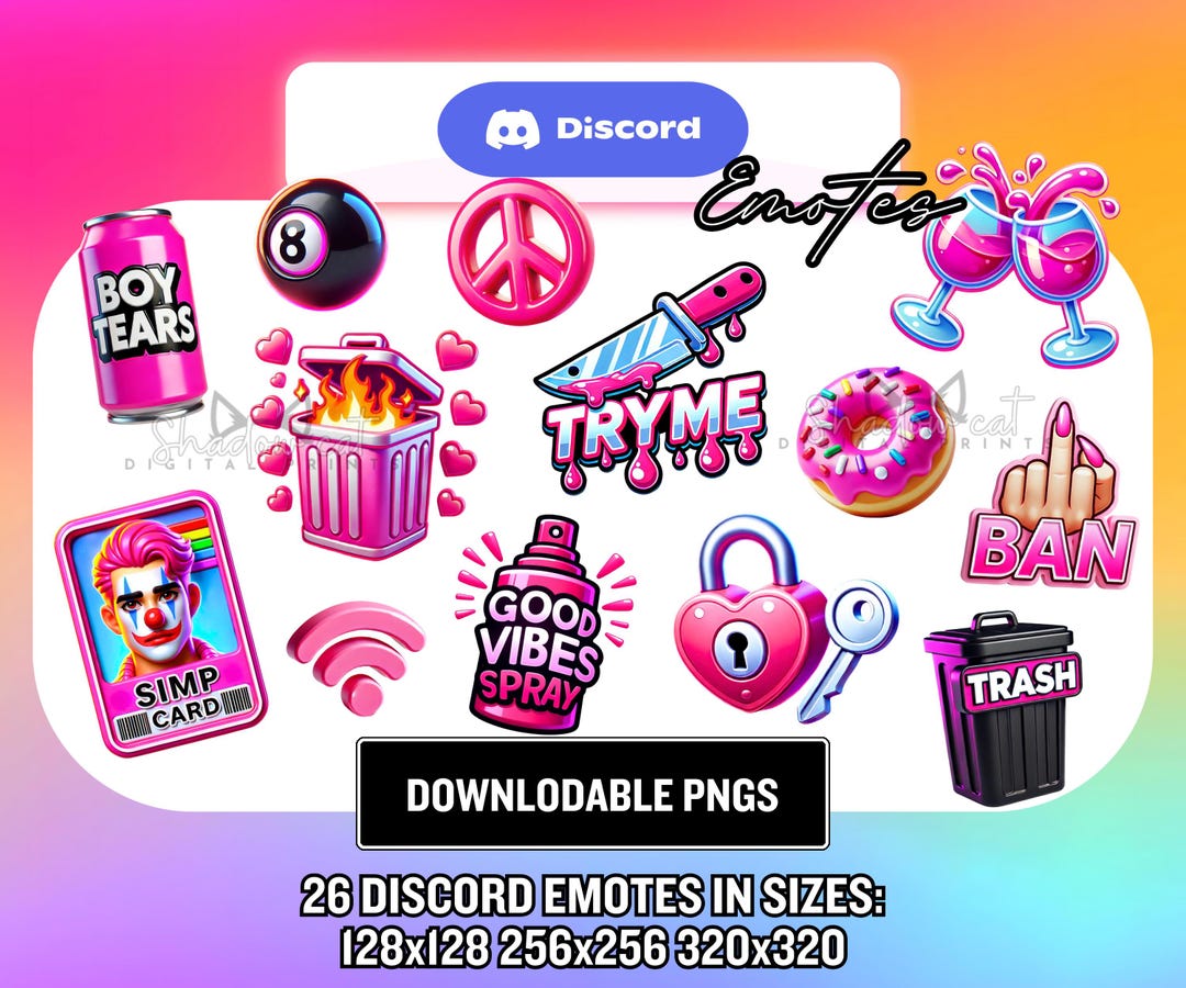 26 Discord Emotes / Meme Emotes / Cute Emotes / Kawaii Emotes / Girly ...