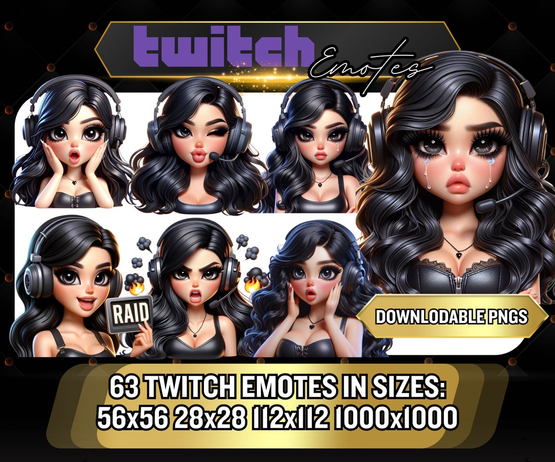 Black Hair Twitch Emotes / 63 Black Hair Brown Eyes Twitch Emotes ...