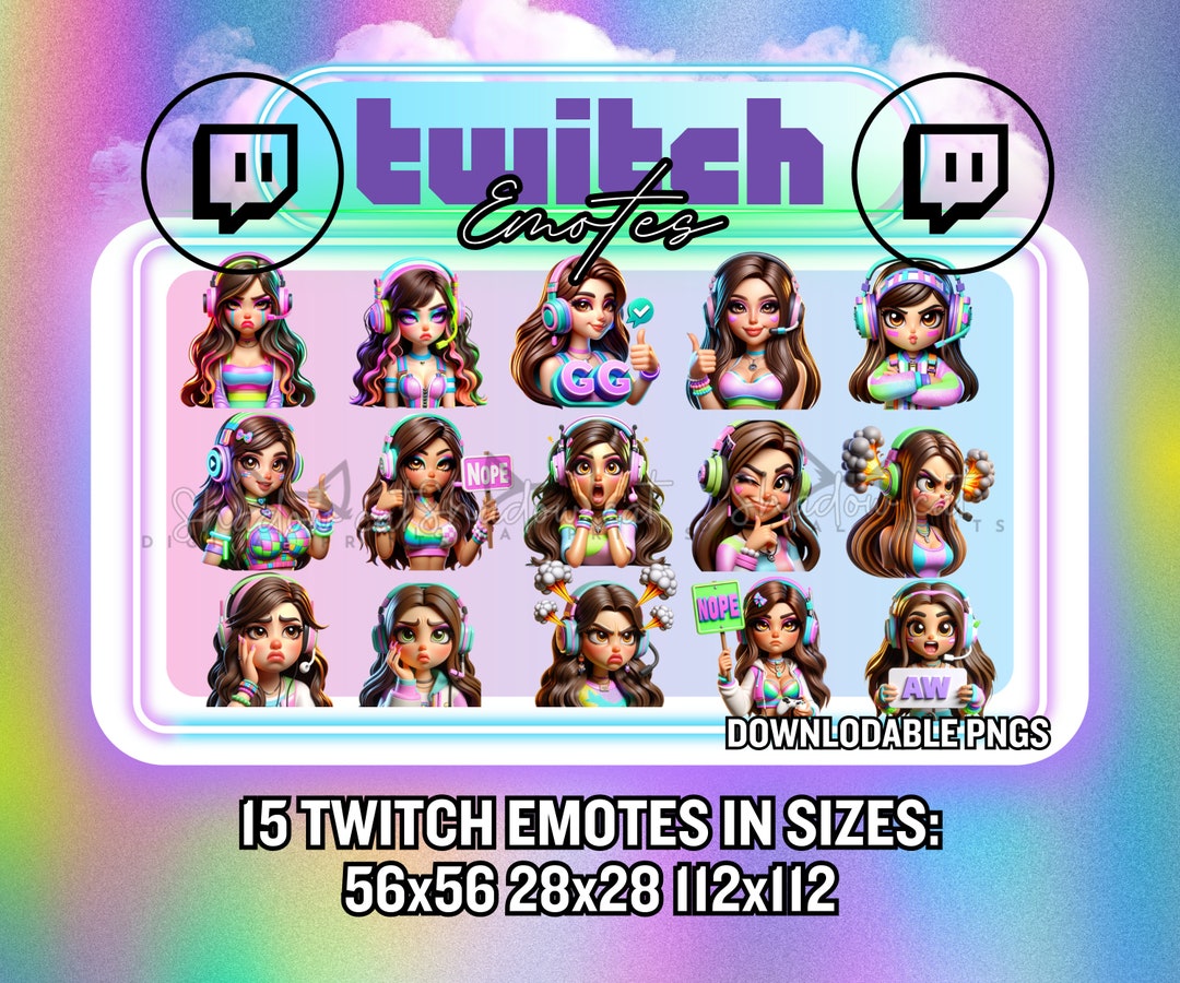 Brown Hair Girl Twitch Emotes / 15 Burnette Brown Haired Twitch Emotes ...