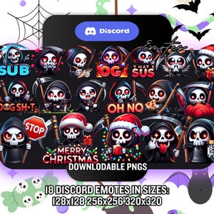 Discord Emotes / 18 Reaper Discord Emotes / Halloween Emotes / Spooky ...