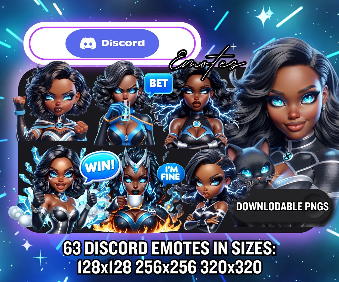 Black Girl Discord Emotes / 63 Black Streamer Girl Emojis - Instant ...