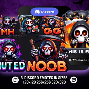 Discord Emotes / 6 Reaper Discord Emotes / Halloween Emotes / Spooky ...