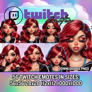 Redhead Twitch Emotes, Red Hair Discord Emojis (digital Download) - Etsy
