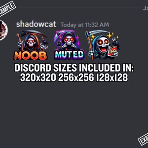 Discord Emotes / 6 Reaper Discord Emotes / Halloween Emotes / Spooky ...