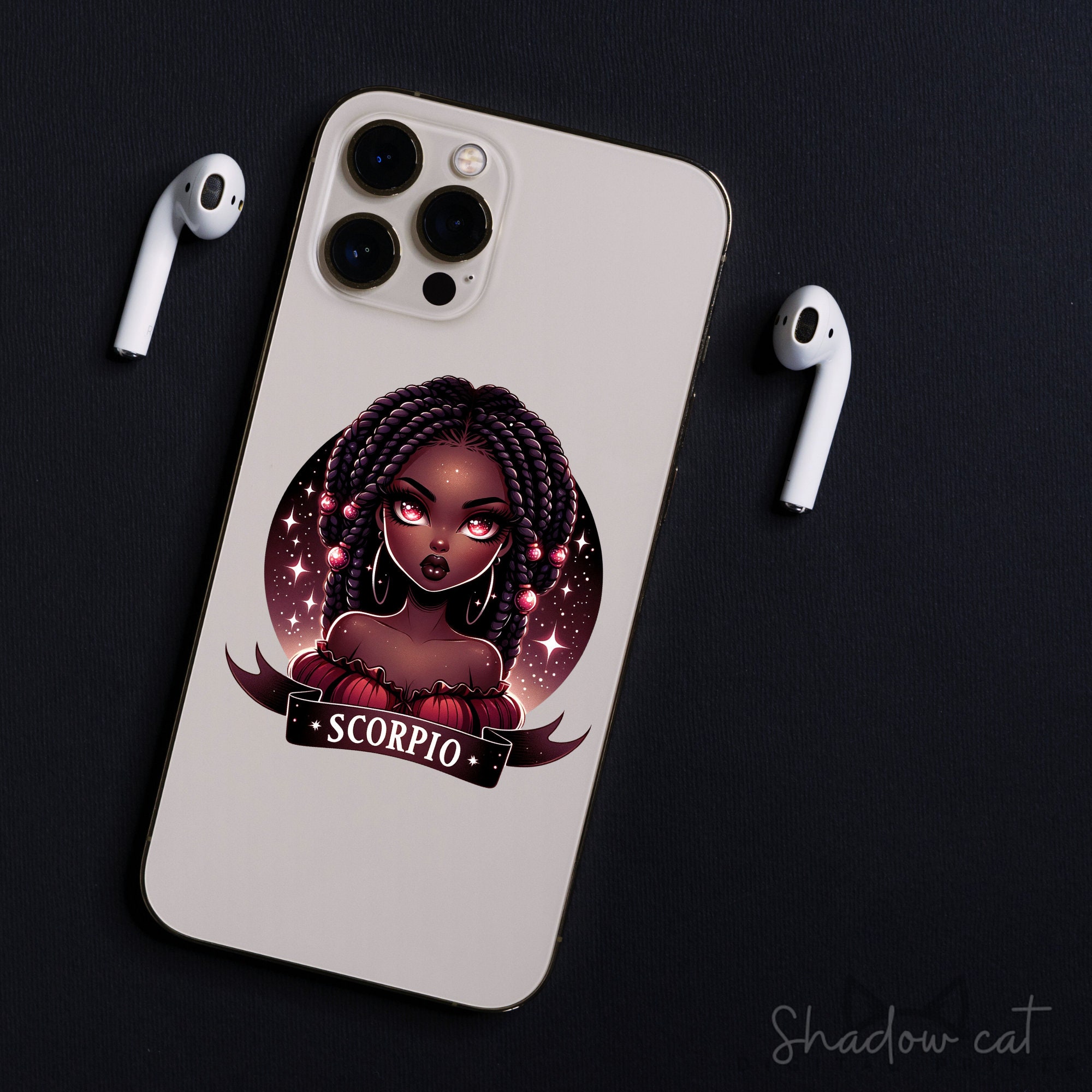 Scorpio Black Girl SVG / Black Women Scorpio Stickers PNG Jpg EPS Dxf ...