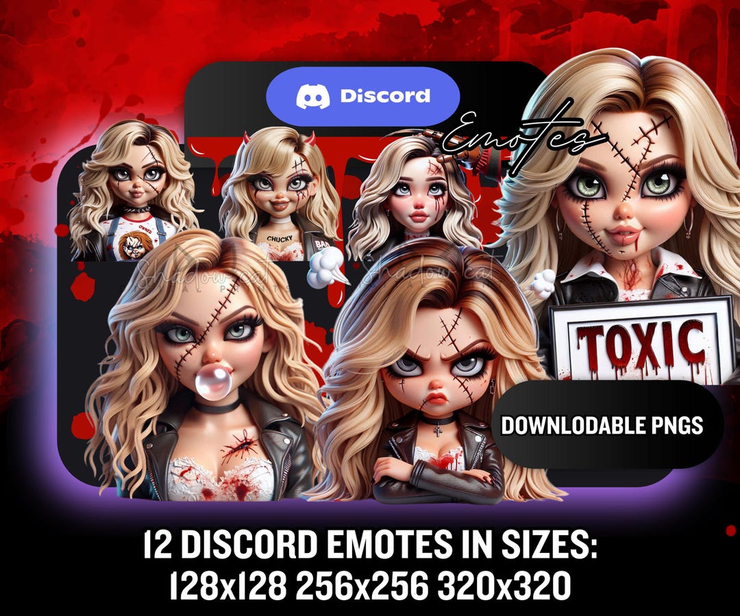 Discord Emotes / 12 Blonde Girl Discord Emotes / Tiffany Valentine ...