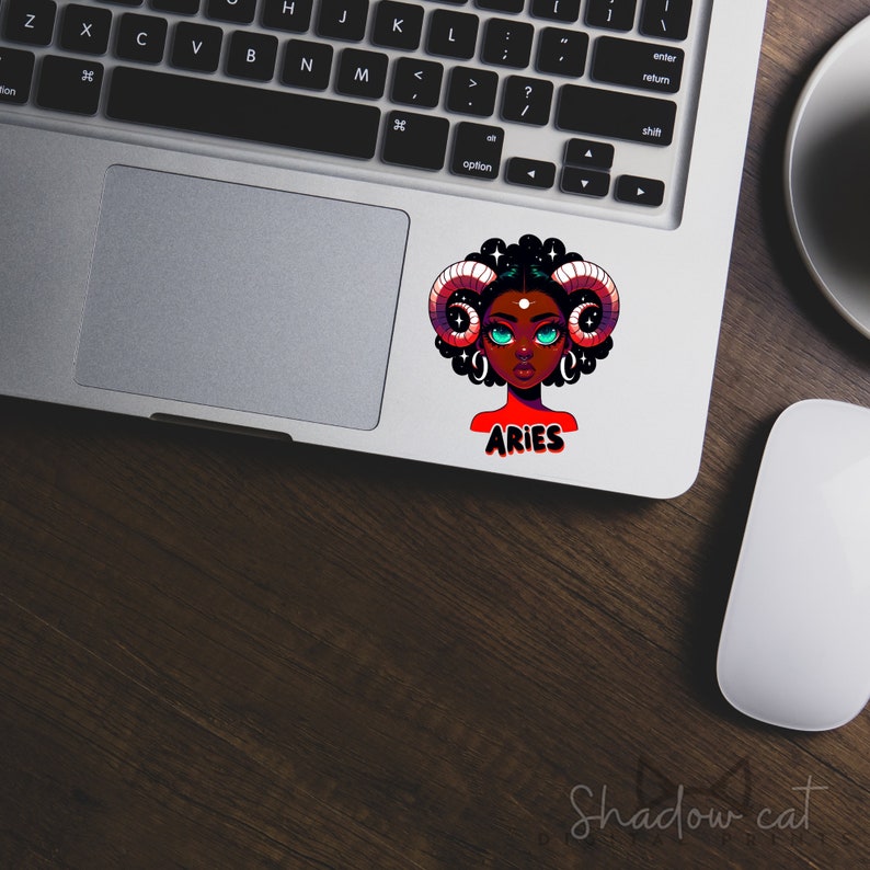 Aries Black Girl Sticker / Circuit Aries Women SVG PNG Jpg EPS Dxf File ...