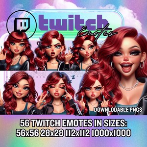 Redhead Twitch Emotes, Red Hair Discord Emojis (digital Download) - Etsy