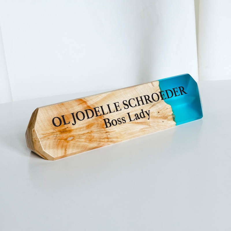 Wooden Name Plate Epoxy - Etsy