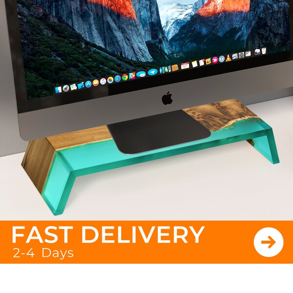Wood Monitor Stand - Etsy
