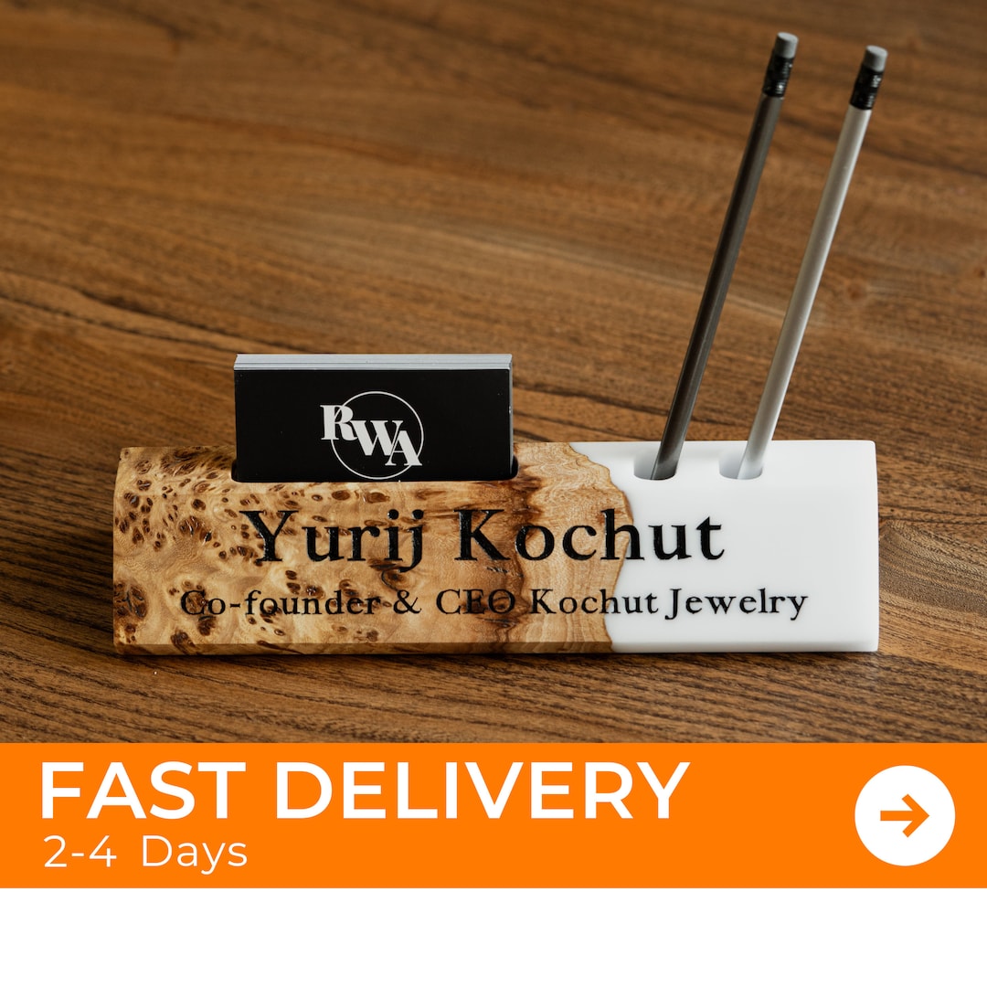 Epoxy Desk Name Plate Personalized Gift for Manager, CEO, Phd ...