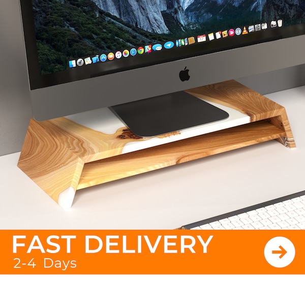 Wood Monitor Stand - Etsy