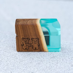 Ocean Blue Engagement Ring Box With Personalized Engraving. Custom ...