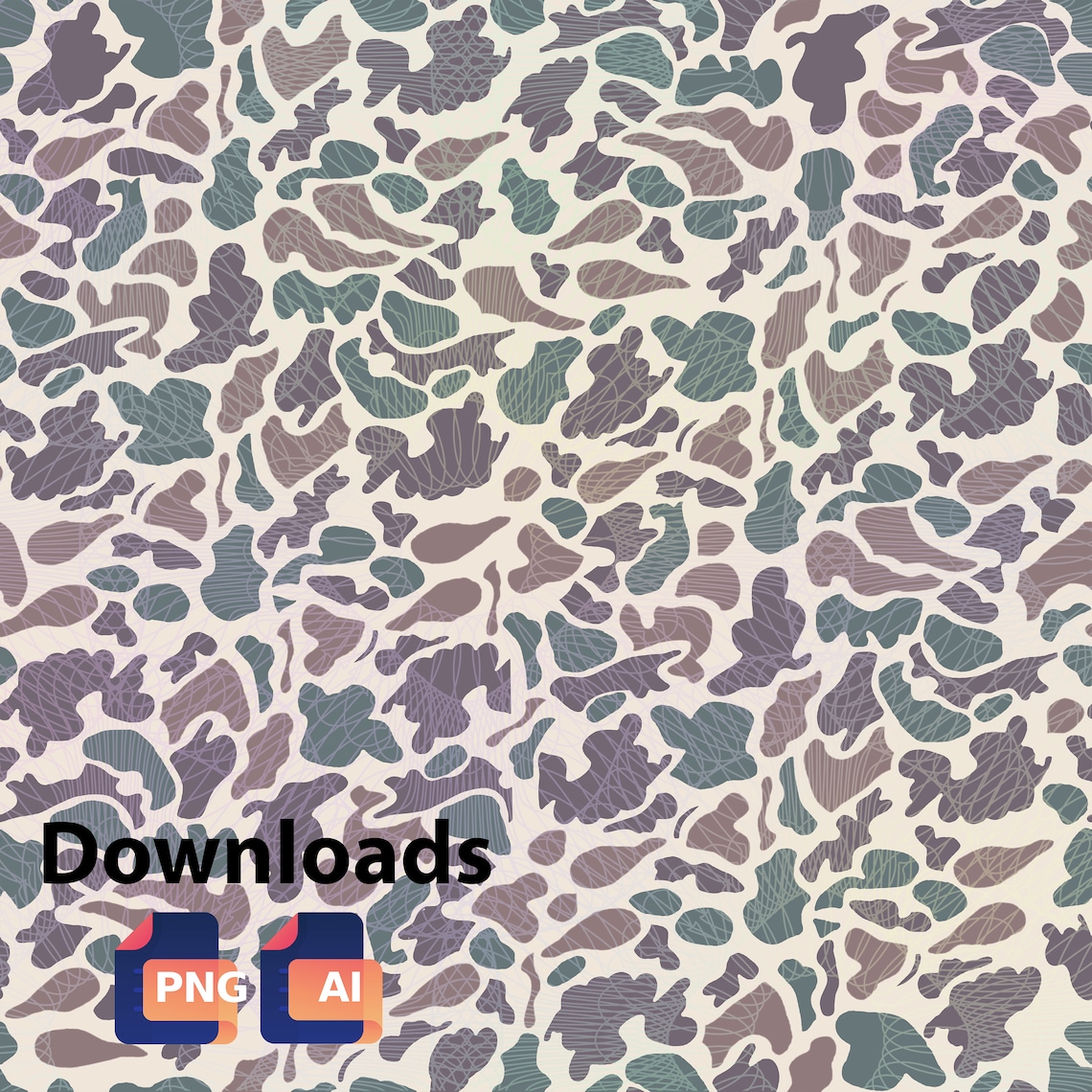 Vintage Camo Digital Paper: Duck Hunting Pattern (PNG, SVG) - Etsy