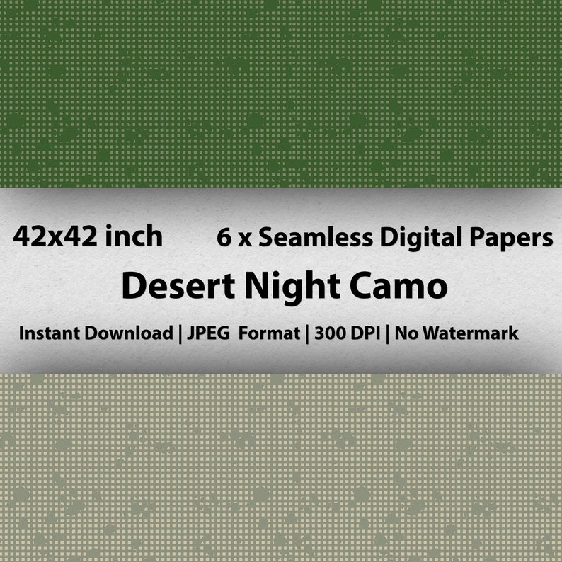 Vintage Desert Night Camo Digital Paper Pack, Camouflage, Gulf Pattern ...