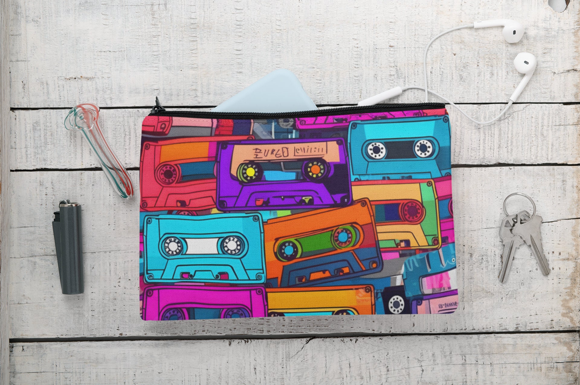12 Unique Cassette Tape Digital Papers Retro Mixtape Illustrations ...