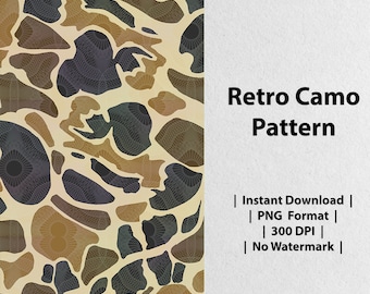 Vintage Camo Digital Paper, Camouflage Duck Hunting Patterns Pintable ...