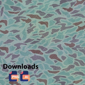 Vintage Camo Digital Paper, Camouflage Duck Hunting Patterns Pintable ...