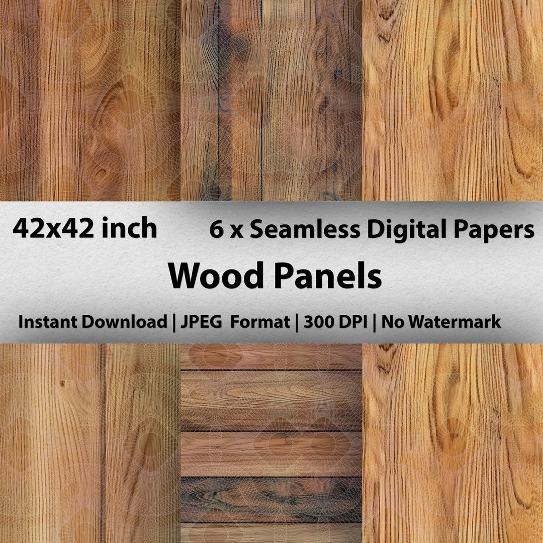 Faux Wood Panel Seamless Pattern Hardwood Clapboard Texture Digital ...