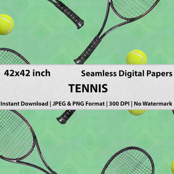 Tennis Digital Paper - Etsy