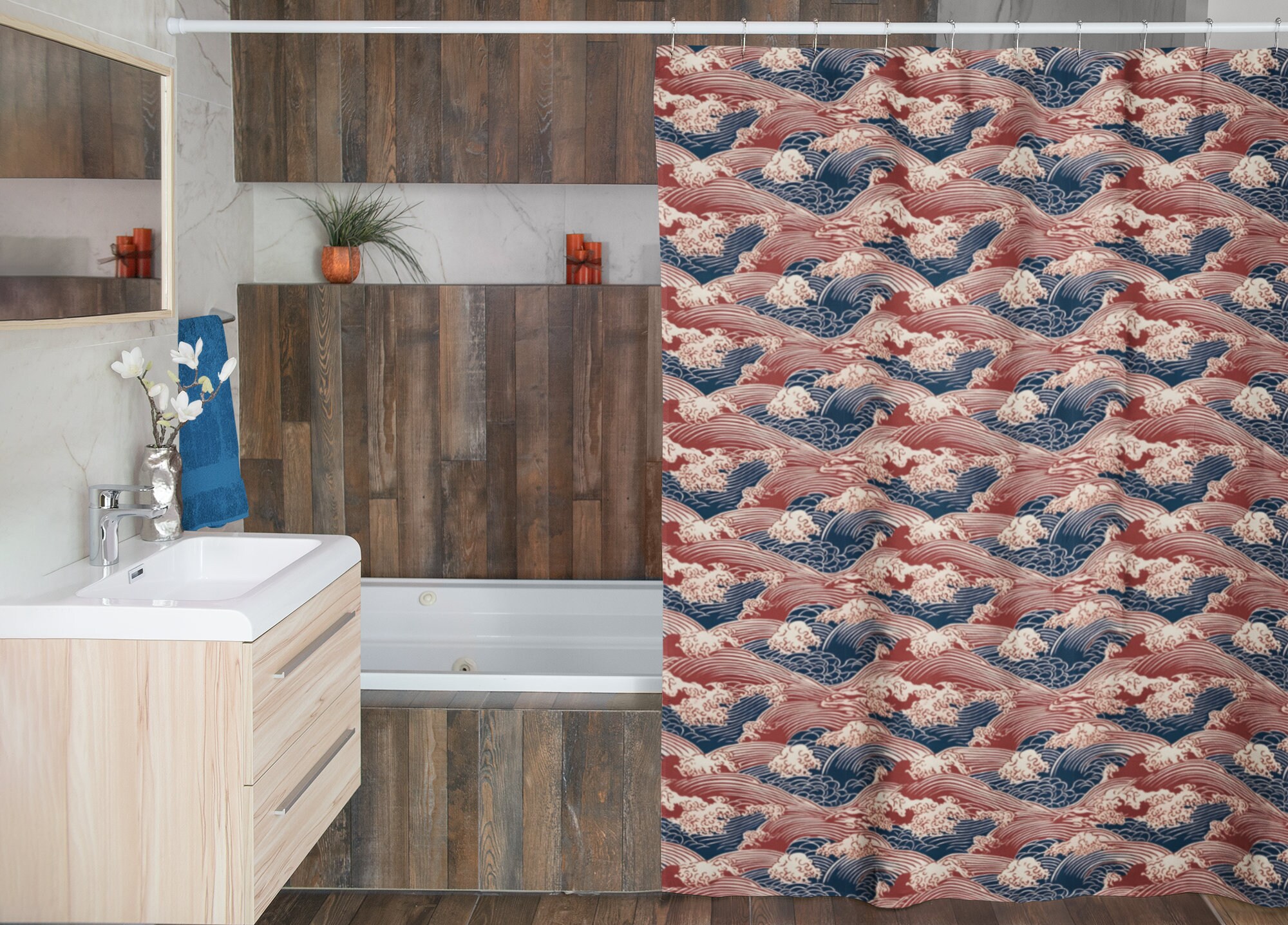 12 Japanese Wave Digital Papers Nami Patterns Printable Ocean ...