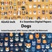 8 Dogs Digital Papers Good Boys Patterns Printable Puppies Scrapbook ...