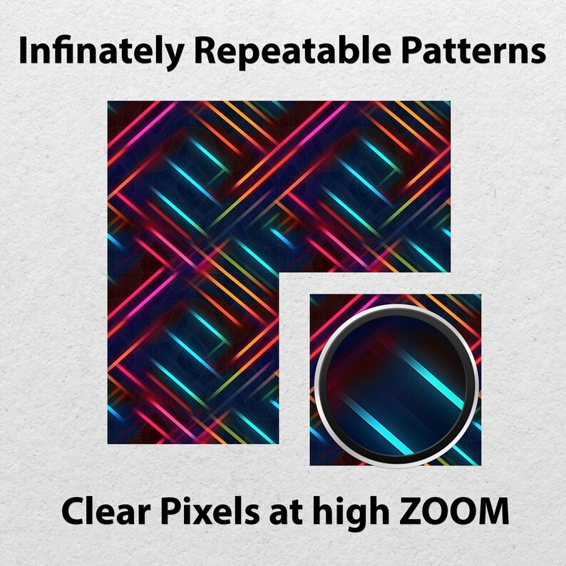 Abstract Neon Lights Seamless Pattern Glass Shards Texture Neon Digital ...