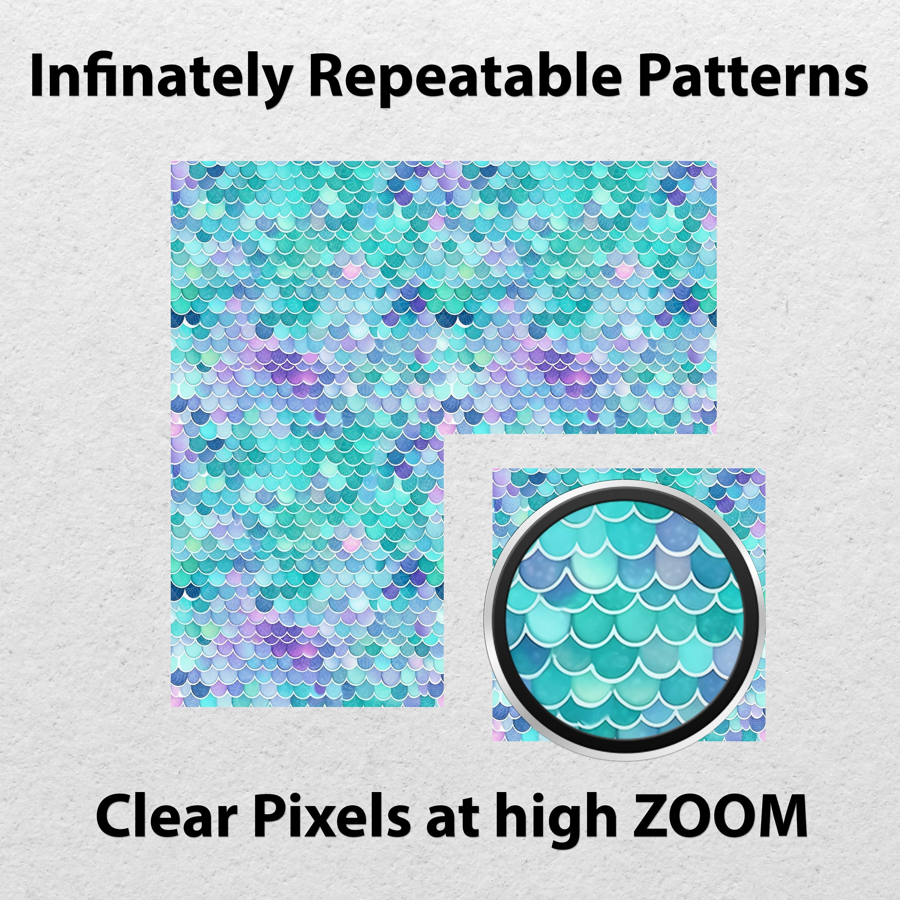 8 Mermaid Scales Digital Papers Scale Patterns Printable Mosaiclike ...