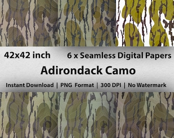 Vintage Camo Digital Paper, Camouflage Duck Hunting Patterns Pintable ...