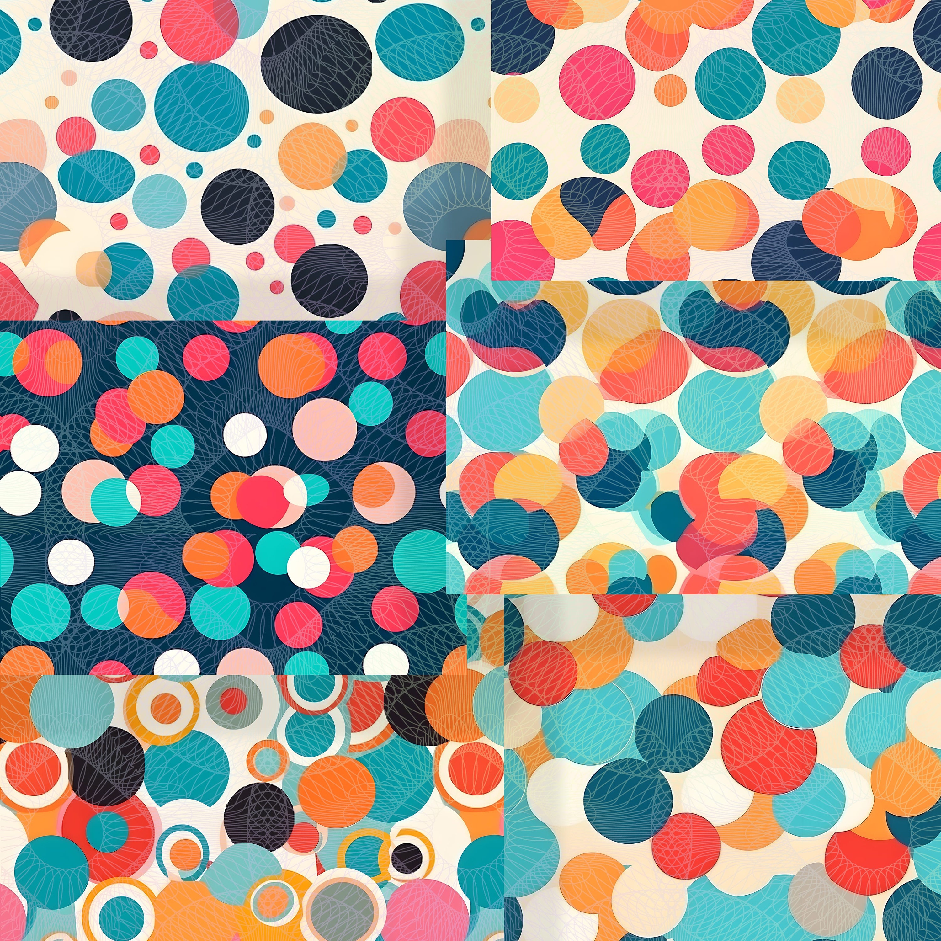 12 Dots Digital Papers Confetti Dots Flower Patterns Printable Polka ...