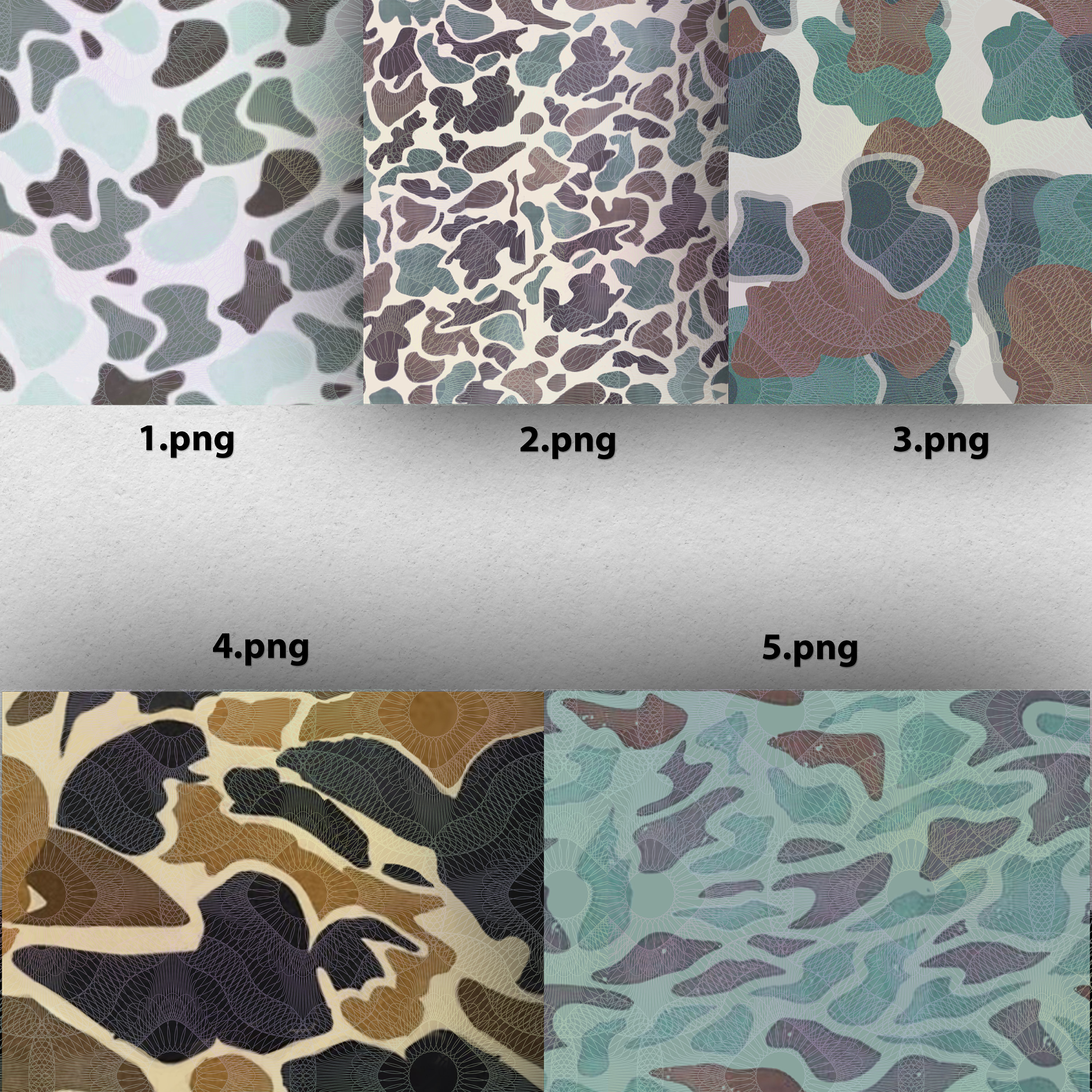 Vintage Camo Digital Paper Pack Camouflage Duck Hunting Patterns ...