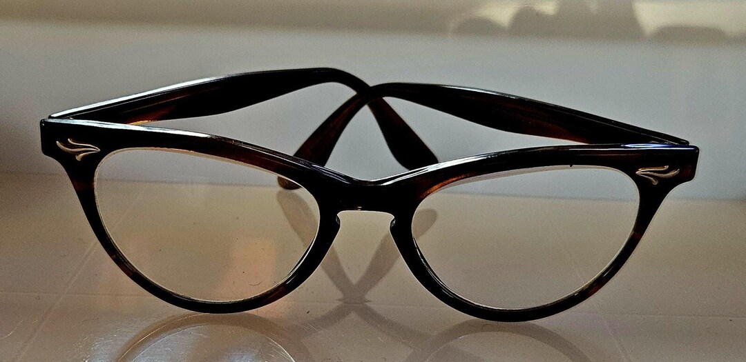 MCM Vintage 60s Tortoise Shell Cat Eye Glasses - Etsy