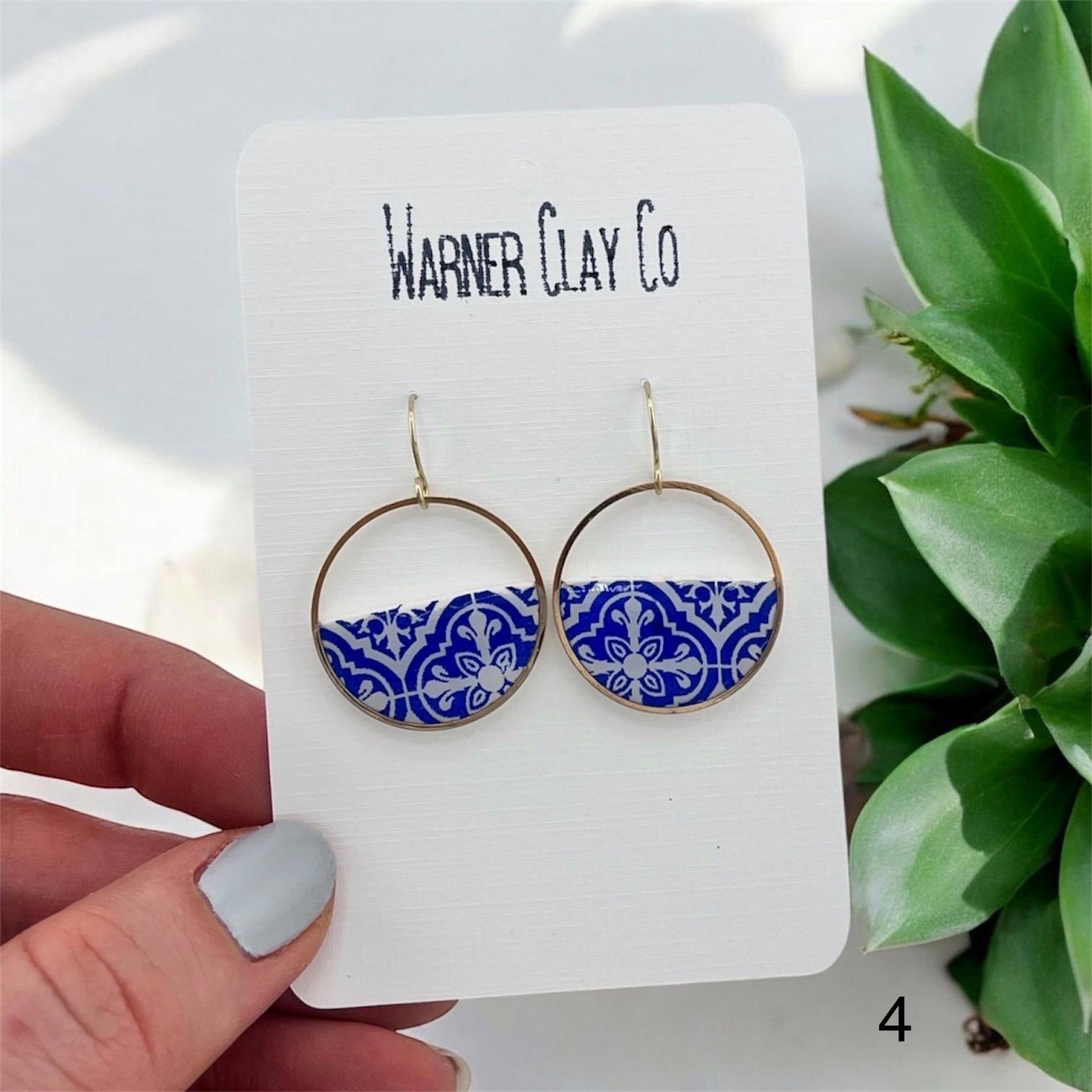 Delft Blue Inspired Earrings, Cute Earrings, Dutch Earrings, Delft ...