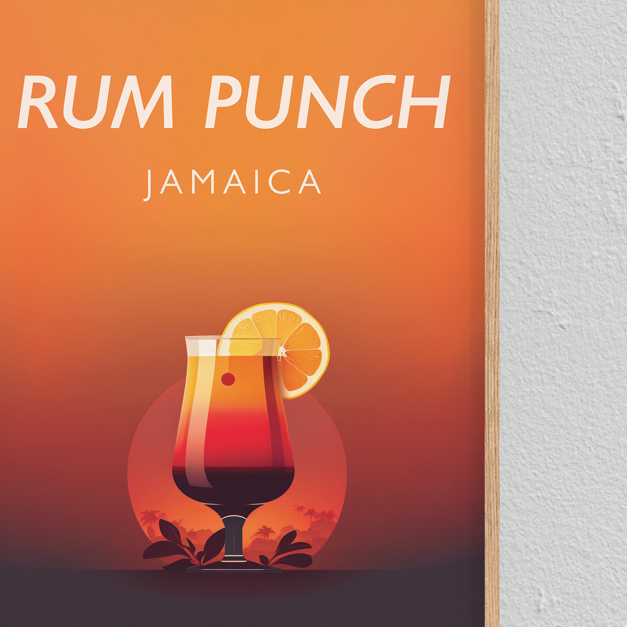 Sip the Sunset: A Bold Jamaican Rum Punch Cocktail Satin Poster - Etsy