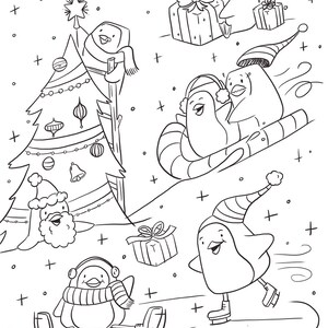 Holiday Coloring Pages - 4 Pack Digital Download - Etsy