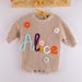 Custom Hand Embroidered Baby Romper, Baby Newborn Romper With Name ...