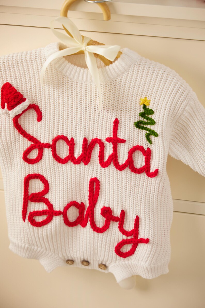 Santa Baby Christmas Baby Romper, Baby Newborn Romper With Name ...