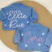 Kids Hand Embroidered Denim Jacket | Personalized Name Kids Jean Jacket ...