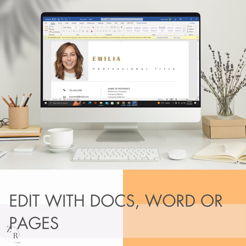 Minimalist Resme Template, Modern Resume, Clean Resume, Manager Resume ...