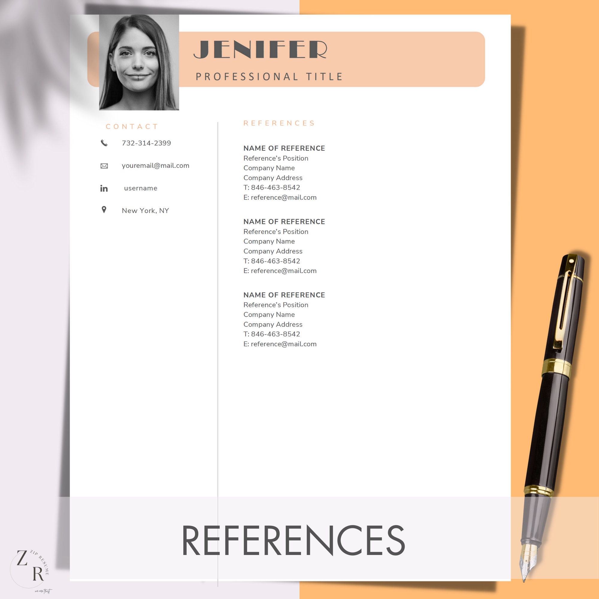 Resume CV Templates Design Google Docs, Word & Mac Pages Modern Resume ...