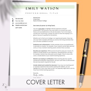 Teacher Resume Template for Word Google Docs, Teaching Assistant Resume ...