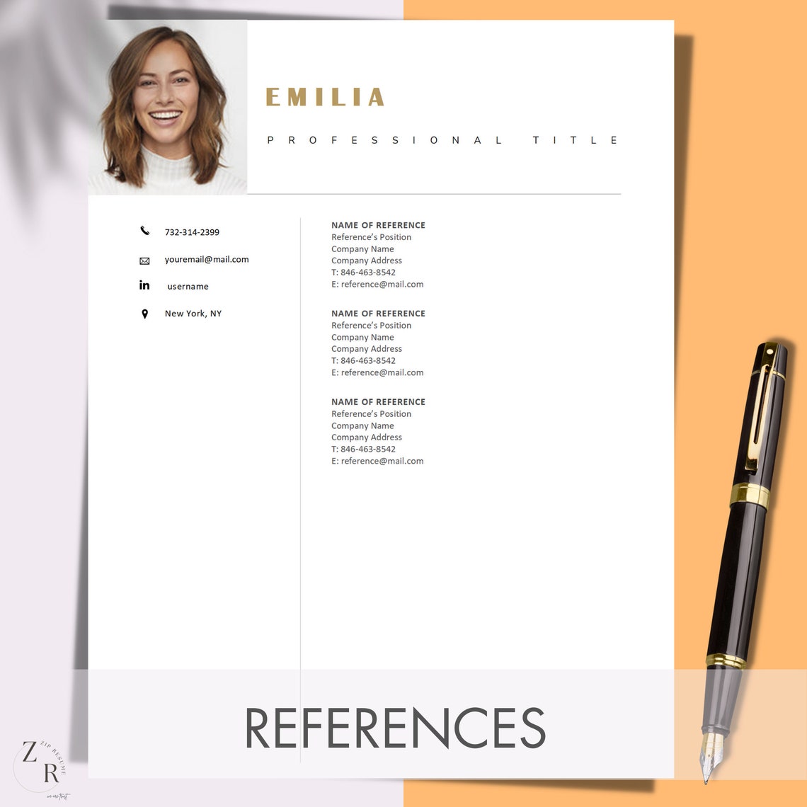 Minimalist Resme Template, Modern Resume, Clean Resume, Manager Resume ...