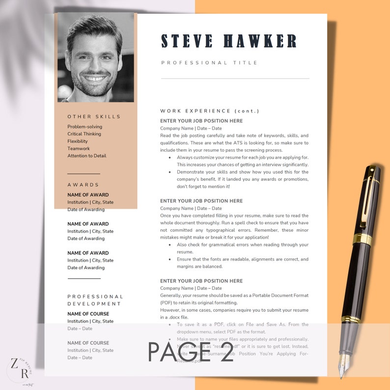 Formato de currículum simple en MS Word, Docs, páginas Mac, plantilla ...