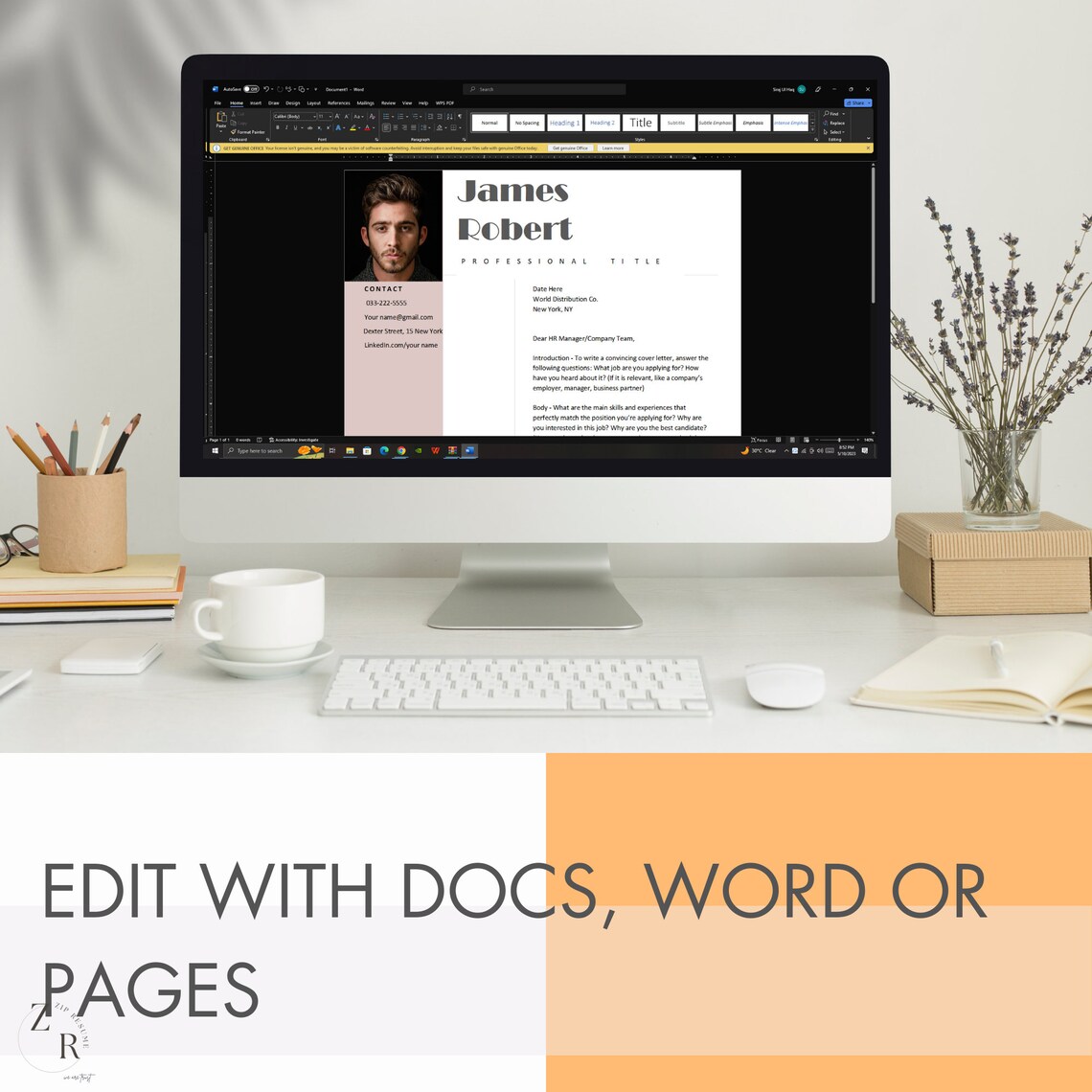 ATS Resume Designs for Professionals, Minimalist Resume, Ats Friendly ...