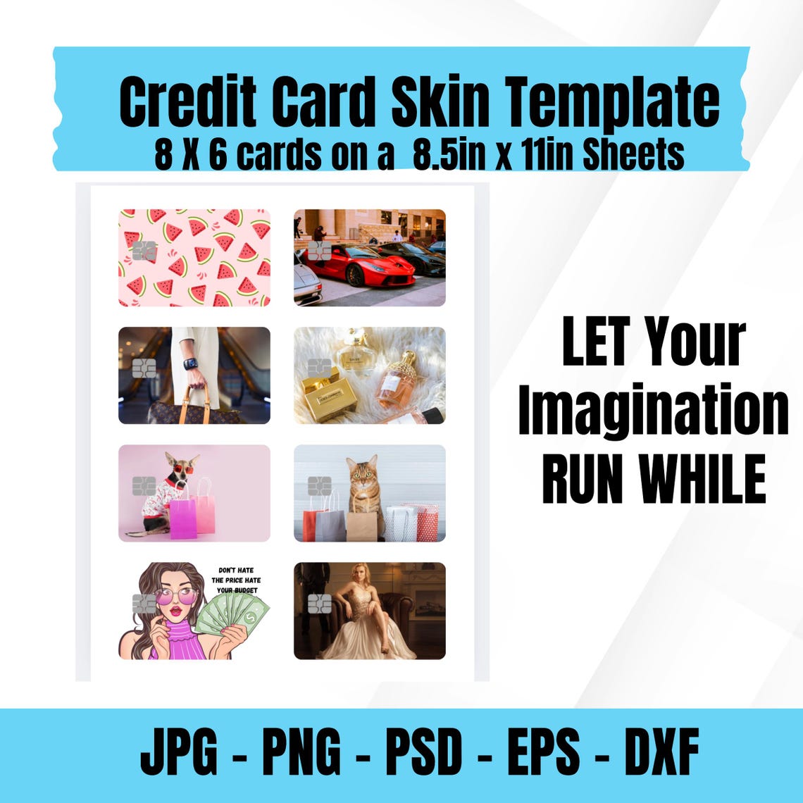 Credit Card Cover SVG, Editable Card Skin Template, Cricut Card Sticker ...