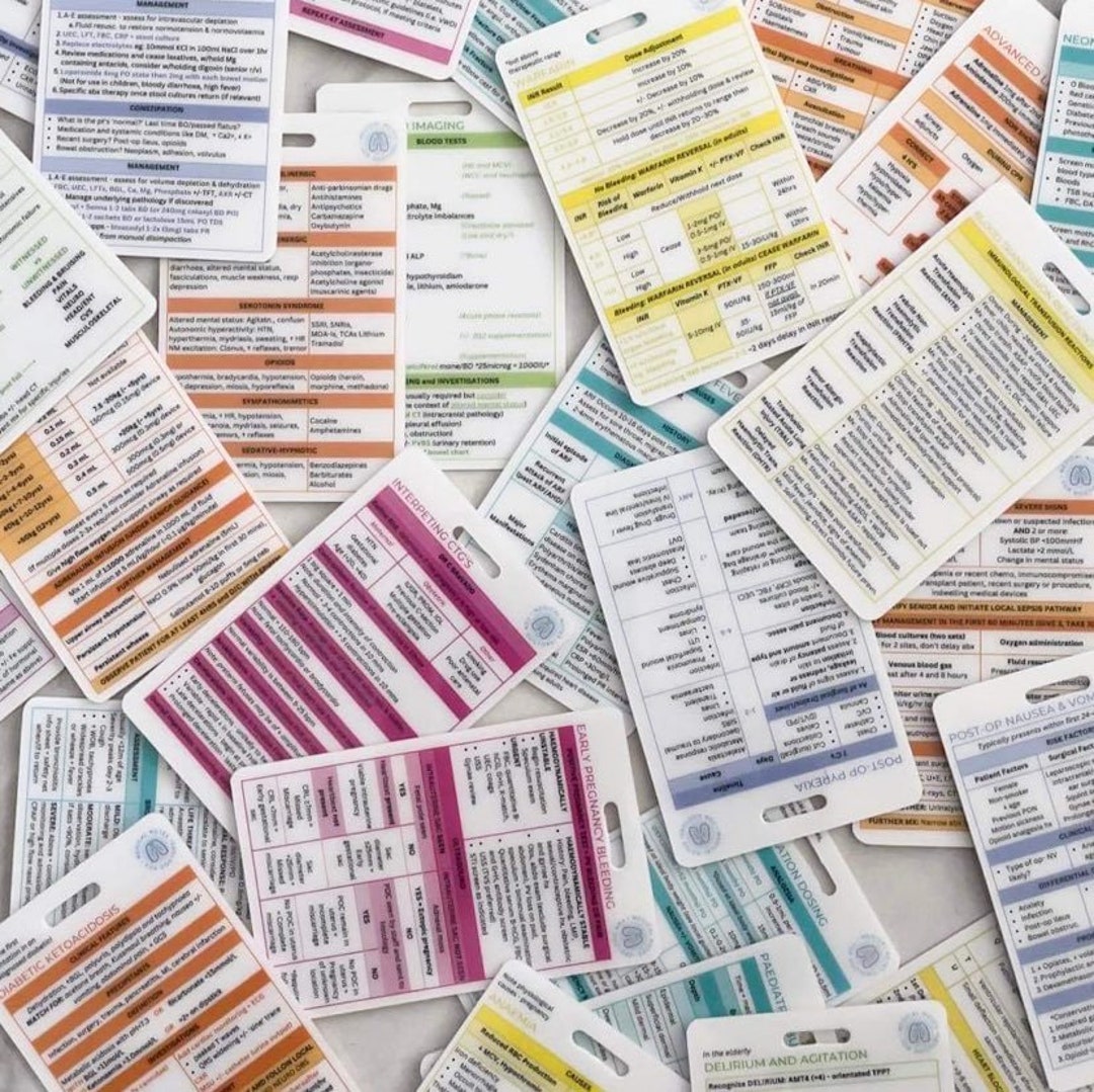 General Surgery Medical Reference Cards - Etsy Australia