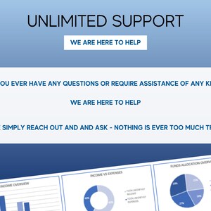 Monthly Budget Planner Spreadsheet - Blue | Easy Ready to Use Template ...